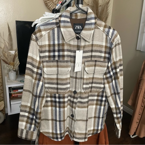 Zara | Jackets & Coats | Zara Plaid Shacket | Poshmark